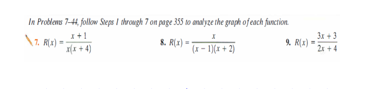 Solved In Problems 7-44, follow Steps I through 7 on page | Chegg.com