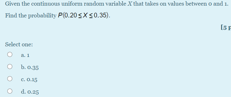 Solved Given the continuous uniform random variable X that | Chegg.com