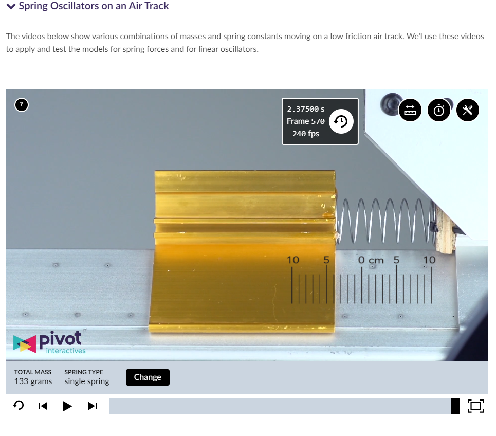 Spring Oscillators on an Air Track The videos below | Chegg.com