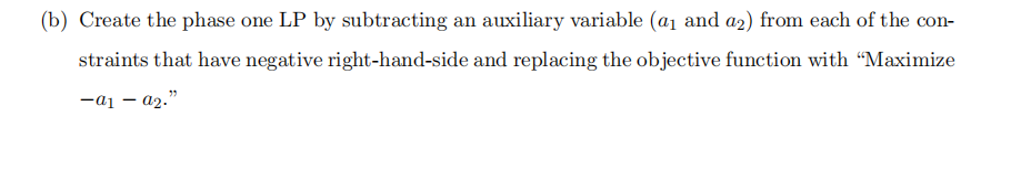 Solved Problem 2 . The following LP starts at an infeasible | Chegg.com
