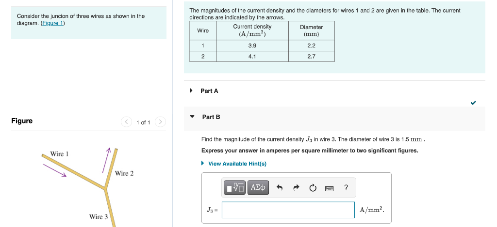 Solved Consider the juncion of three wires as shown in the | Chegg.com