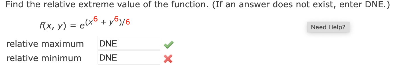 Find the relative extreme value of the function. (If | Chegg.com