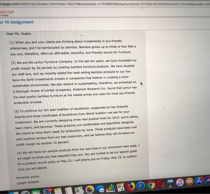 Solved Hapter t0 Assignment 3. Writing Persuasive Requests, | Chegg.com
