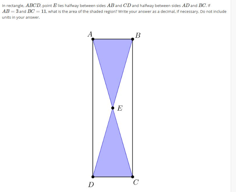 Solved In Rectangle Abcd Point E Lies Halfway Between