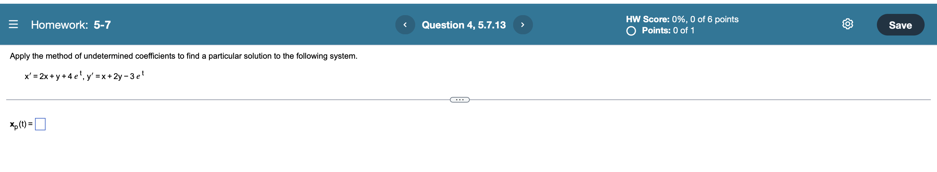 Solved = Homework: 5-7 Question 3, 5.7.9 HW Score: 0%, 0 of | Chegg.com