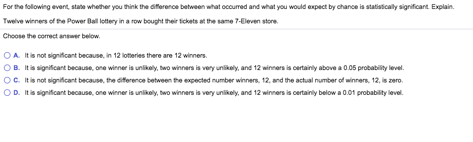 Solved For the following event, state whether you think | Chegg.com