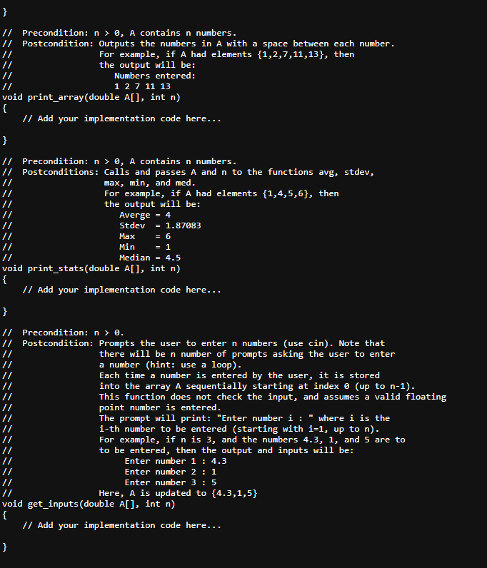 Solved // Note: // 1. The only parts of this file to modify | Chegg.com