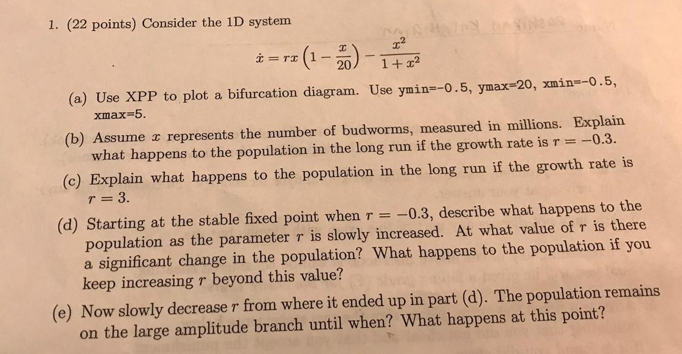 1. (22 points) Consider the 1D system | Chegg.com