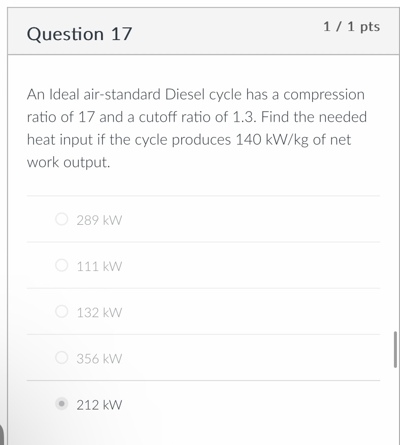 Solved An Ideal air-standard Diesel cycle has a compression | Chegg.com