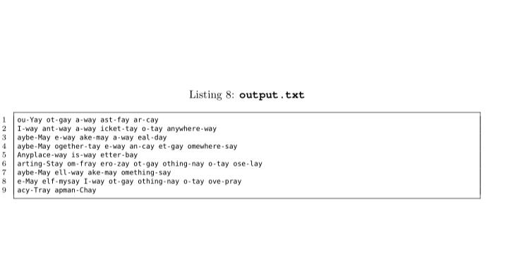 Solved Task 2 (week 2) - Pig Latin Write a program that | Chegg.com