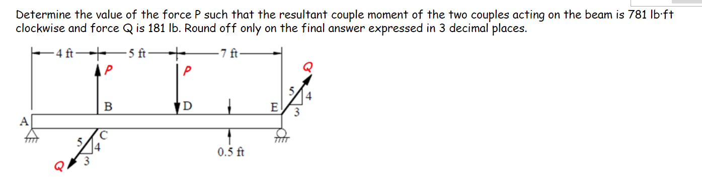 Solved Determine the value of the force P such that the | Chegg.com