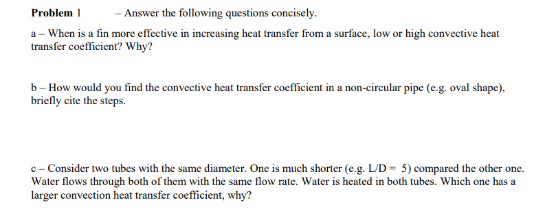 Solved Problem 1 - Answer the following questions concisely. | Chegg.com