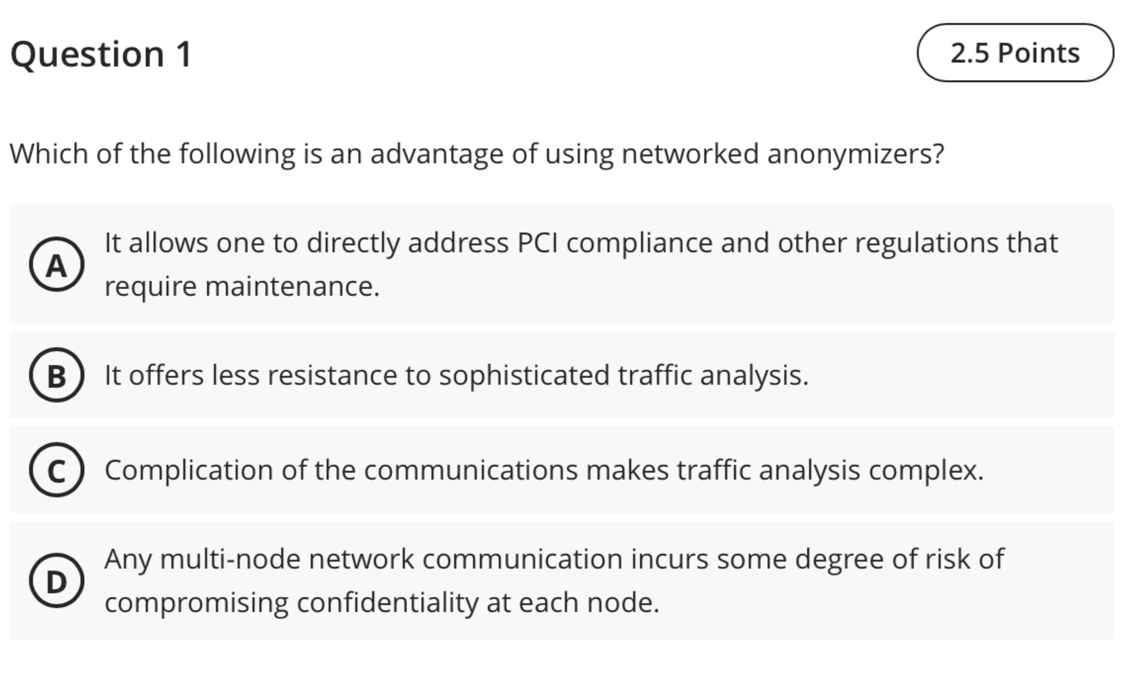 Solved Question 1Which of the following is an advantage of | Chegg.com
