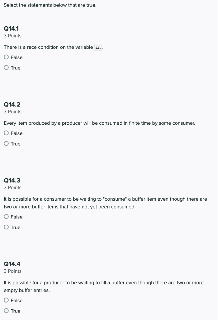 Solved Q14 12 Points Suppose that the following variables | Chegg.com