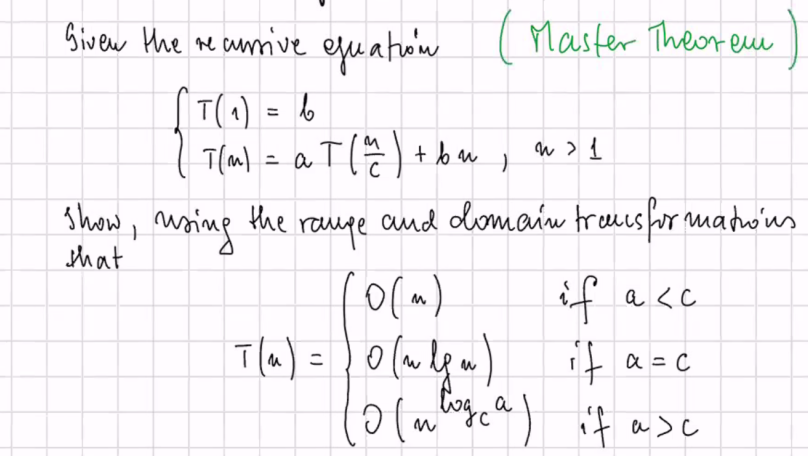 Solved Given the recursive equation ( Master Theorem TO) = 6 | Chegg.com