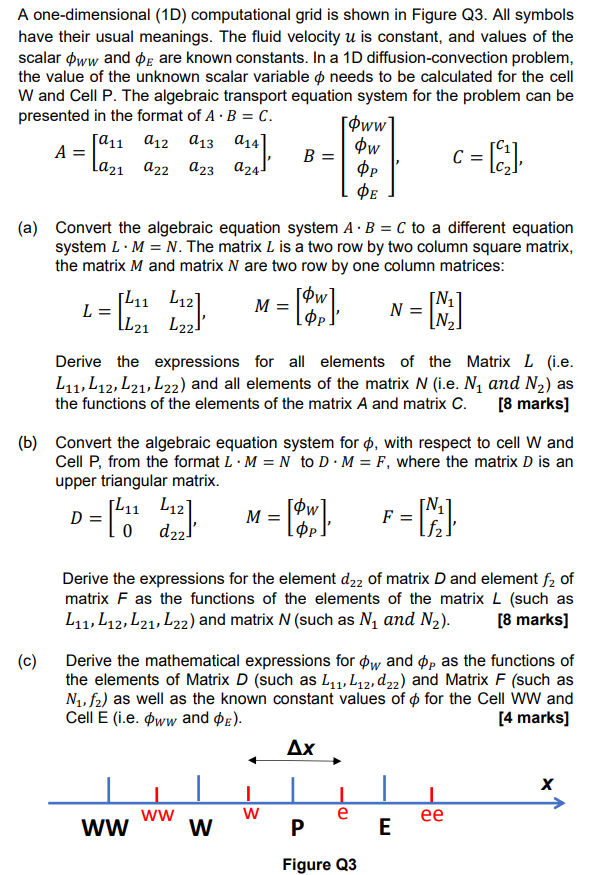 Solved A one-dimensional (1D) computational grid is shown in | Chegg.com