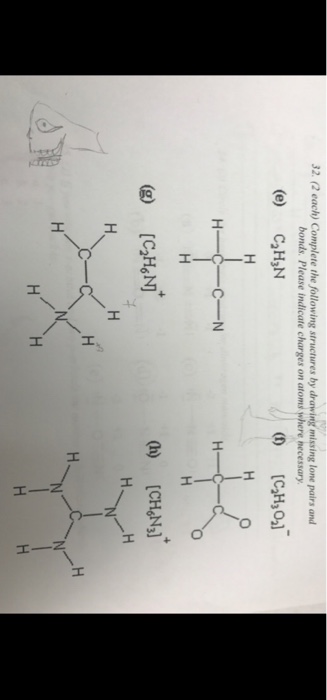 Solved 32. (2 each) Complete the following structures by | Chegg.com