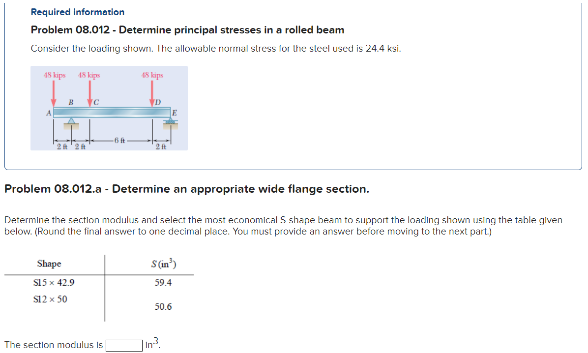 Solved Problem 08.012 - Determine principal stresses in a | Chegg.com