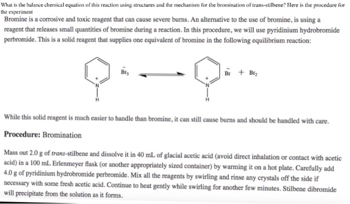 Solved What Is The Balance Chemical Equation Of This