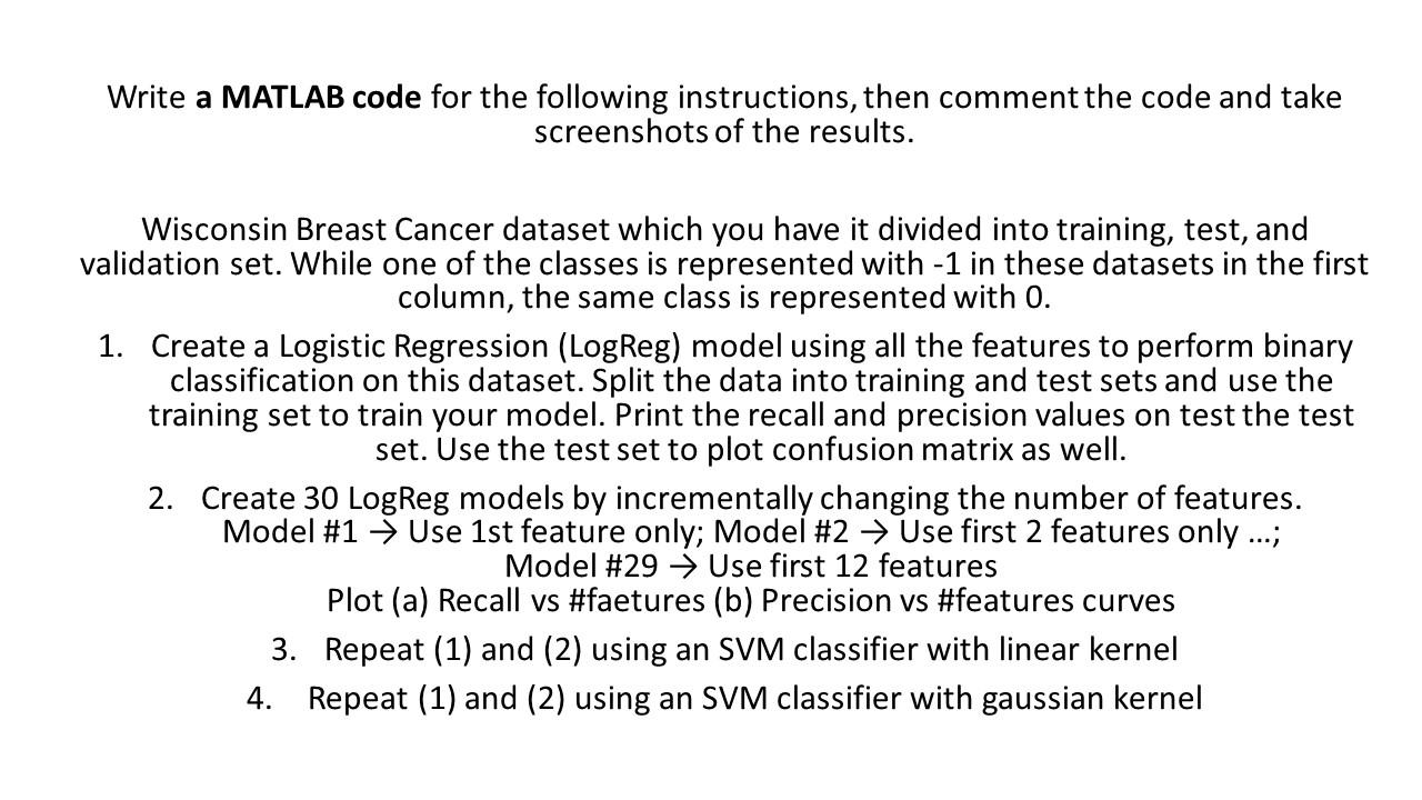 Solved Write a MATLAB code for the following instructions, | Chegg.com