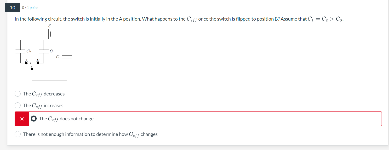 Solved In the following circuit, the switch is initially in | Chegg.com