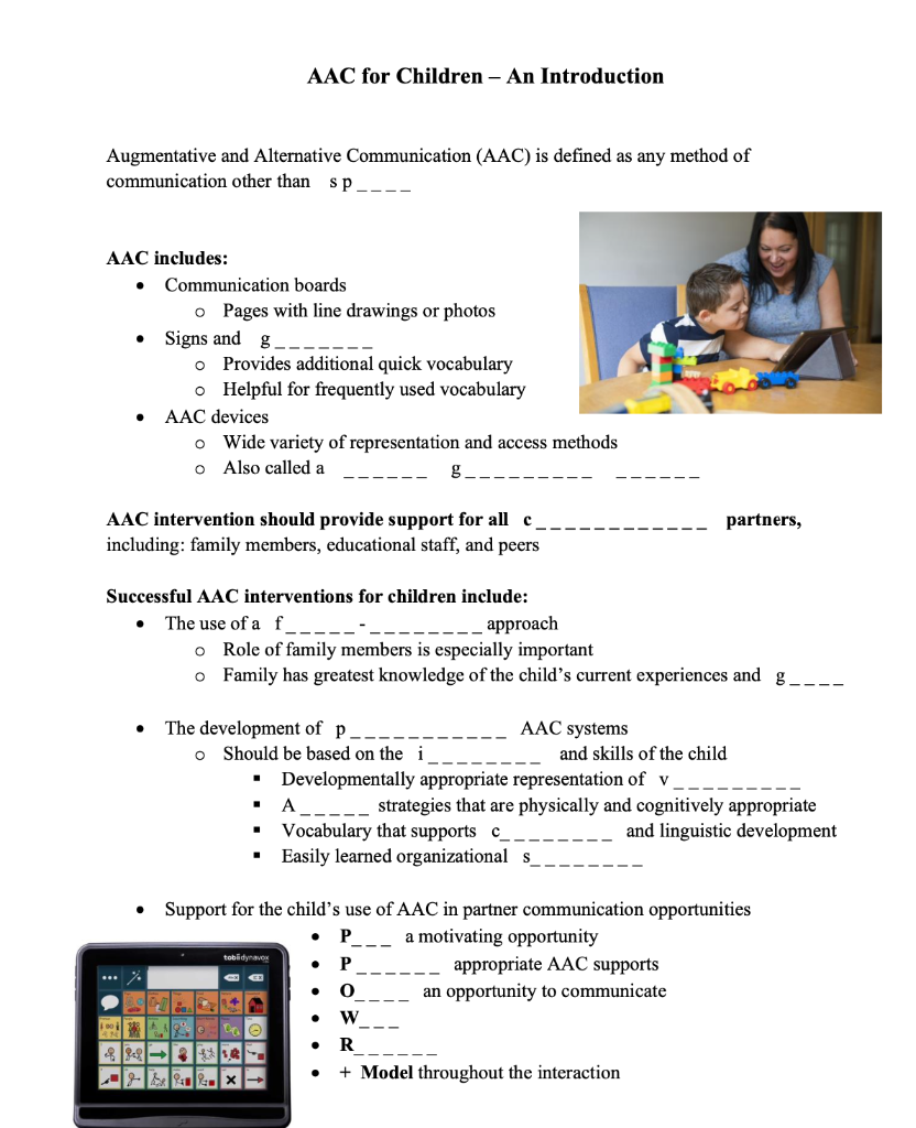 AAC for Children - An Introduction Augmentative and | Chegg.com