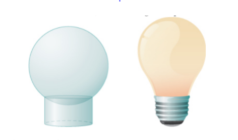 Solved A light bulb is a sphere with a radius of 1/2 inches | Chegg.com
