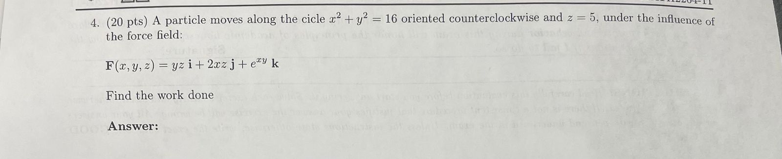 [Solved]: A particle moves along the cicle oriented counter