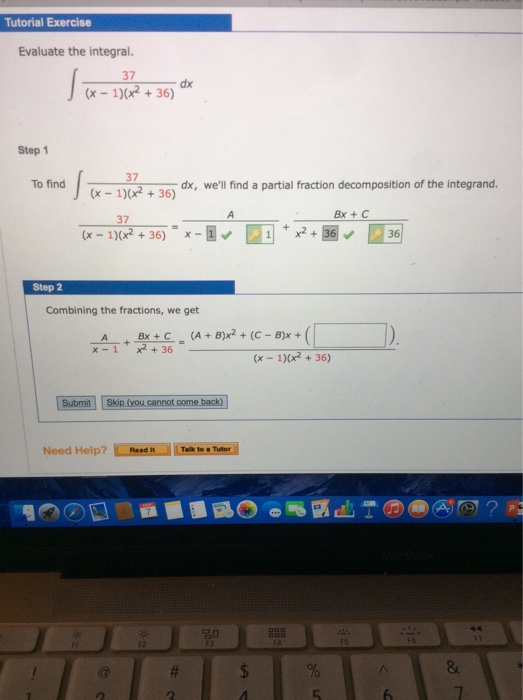 Solved Evaluate the integral. integral 37/((x - 1)(x^2 + | Chegg.com
