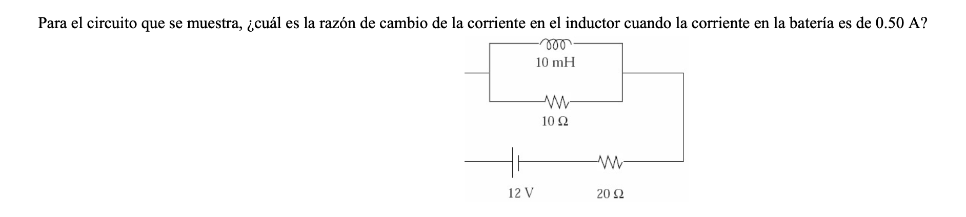 Solved For the circuit shown, what is the rate of change of | Chegg.com
