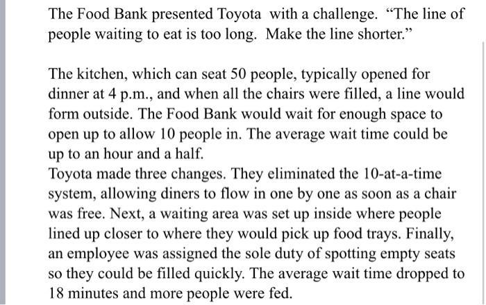Solved -Review the Food Bank of NY and Panera Case studies | Chegg.com
