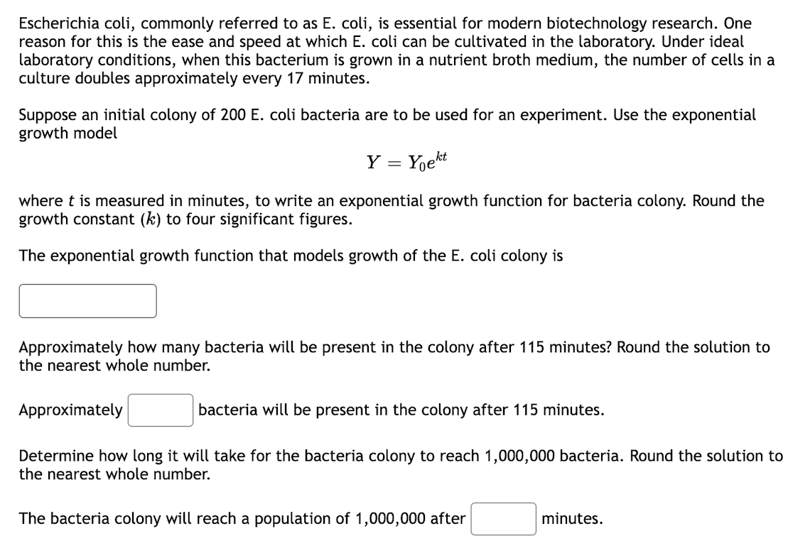 Solved Escherichia coli, commonly referred to as E. coli, is | Chegg.com