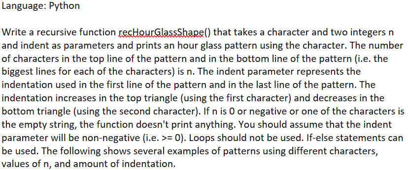 Solved Language: Python Write a recursive function resHour | Chegg.com