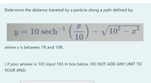 Solved Determine the distance traveled by a particle along a | Chegg.com