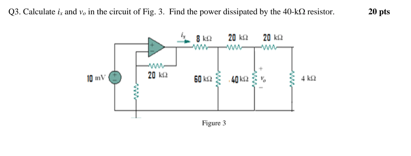 Solved Q3. Calculate ix and vo in the circuit of Fig. 3. | Chegg.com