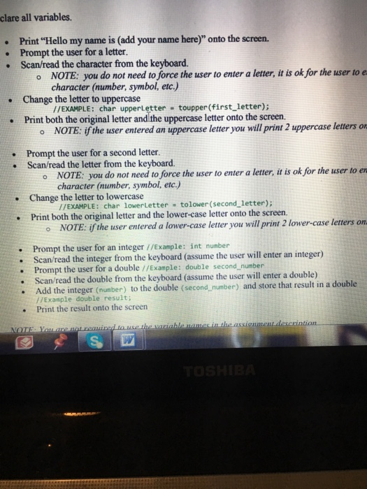 Solved clare all variables. Print "Hello my name is (add | Chegg.com