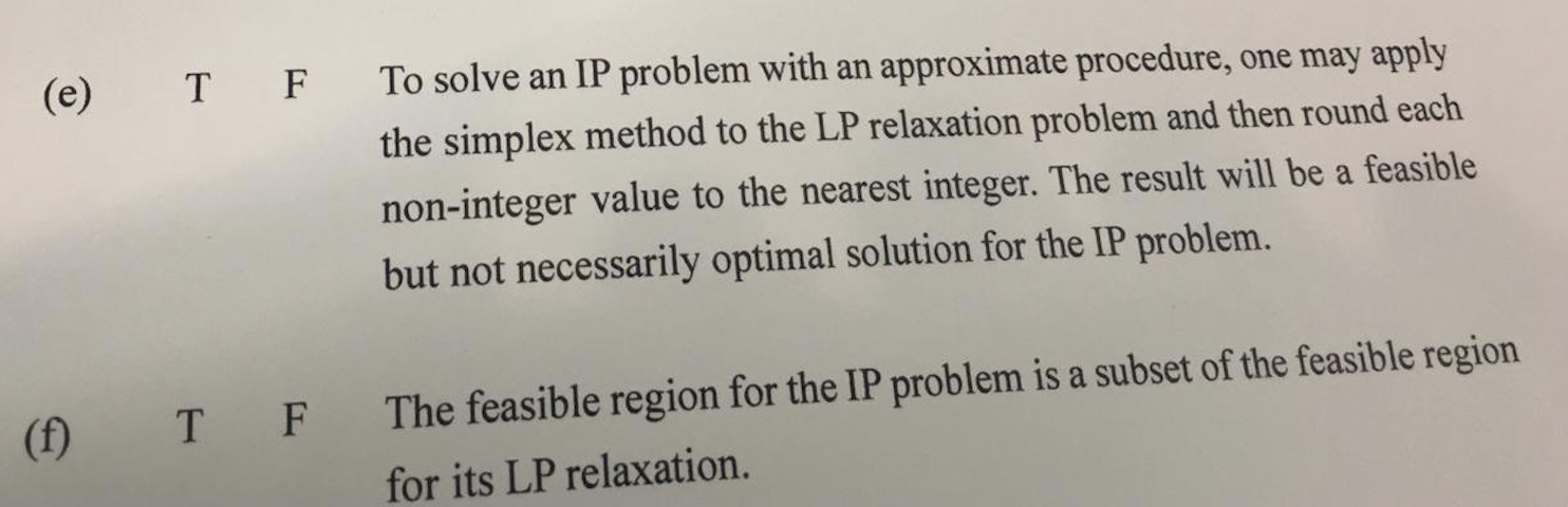 Solved Circle T (true) or F (false) for each of | Chegg.com