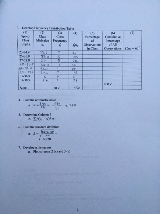 Solved Problem 1: Spot Speed Study Worksheet Based on the | Chegg.com