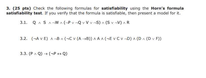 Solved 3. (25 pts) Check the following formulas for | Chegg.com