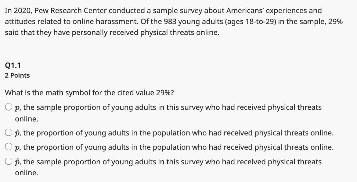 Solved 2 ﻿PointsWhat is the math symbol for the cited value | Chegg.com