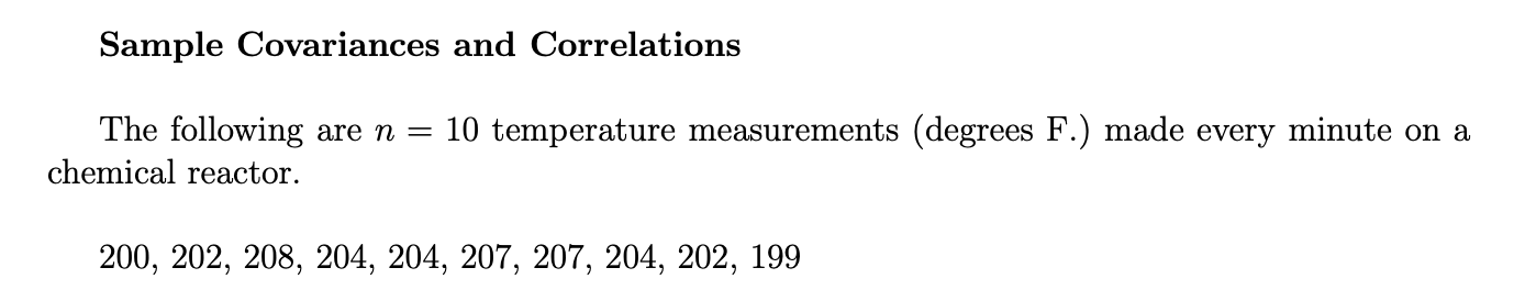 Solved Sample Covariances and Correlations The following are | Chegg.com