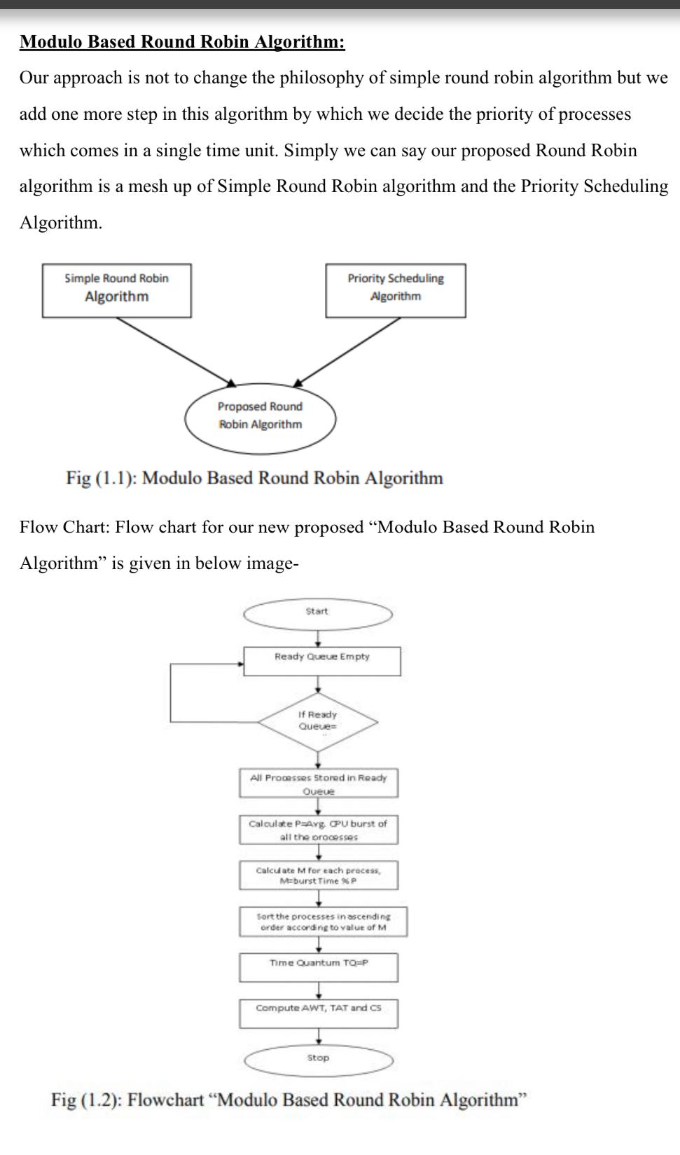 Modulo Based Round Robin Algorithm: Our approach is | Chegg.com