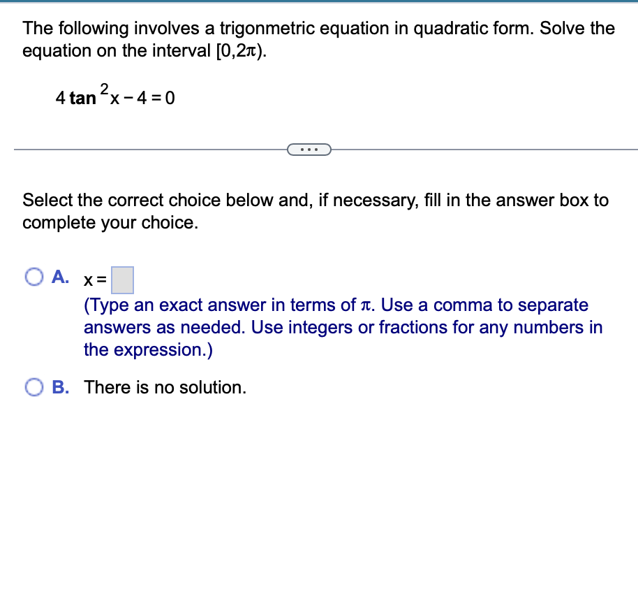 Solved The following involves a trigonmetric equation in | Chegg.com