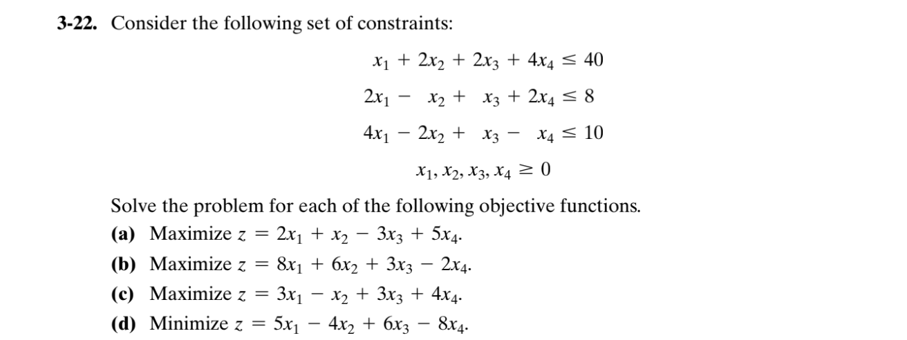 Solved 3-22. Consider the following set of constraints: | Chegg.com