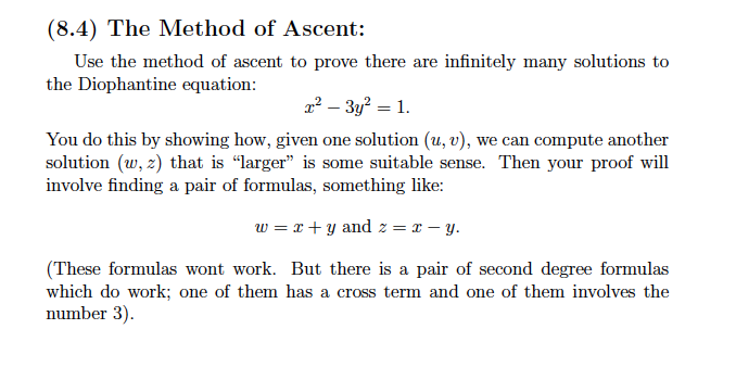 Solved (8.4) The Method of Ascent: Use the method of ascent | Chegg.com