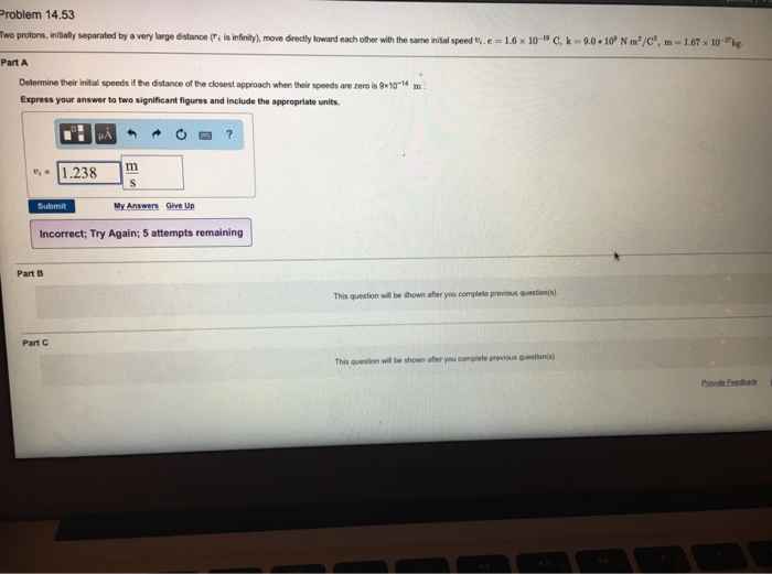 Solved Two protons, initially separated by a very large | Chegg.com