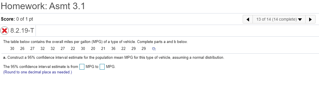 Solved Homework: Asmt 3.1 Score: 0 of 1 pt 13 of 14 (14 | Chegg.com