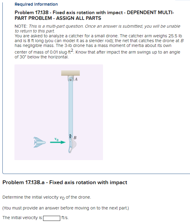 Solved Required Information Problem 17.138 - Fixed axis | Chegg.com