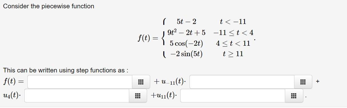 Solved Consider the piecewise function This can be written | Chegg.com