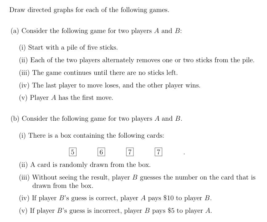 A COURSE IN GAME THEORY by THOMAS S. FERGUSON: Games | Chegg.com